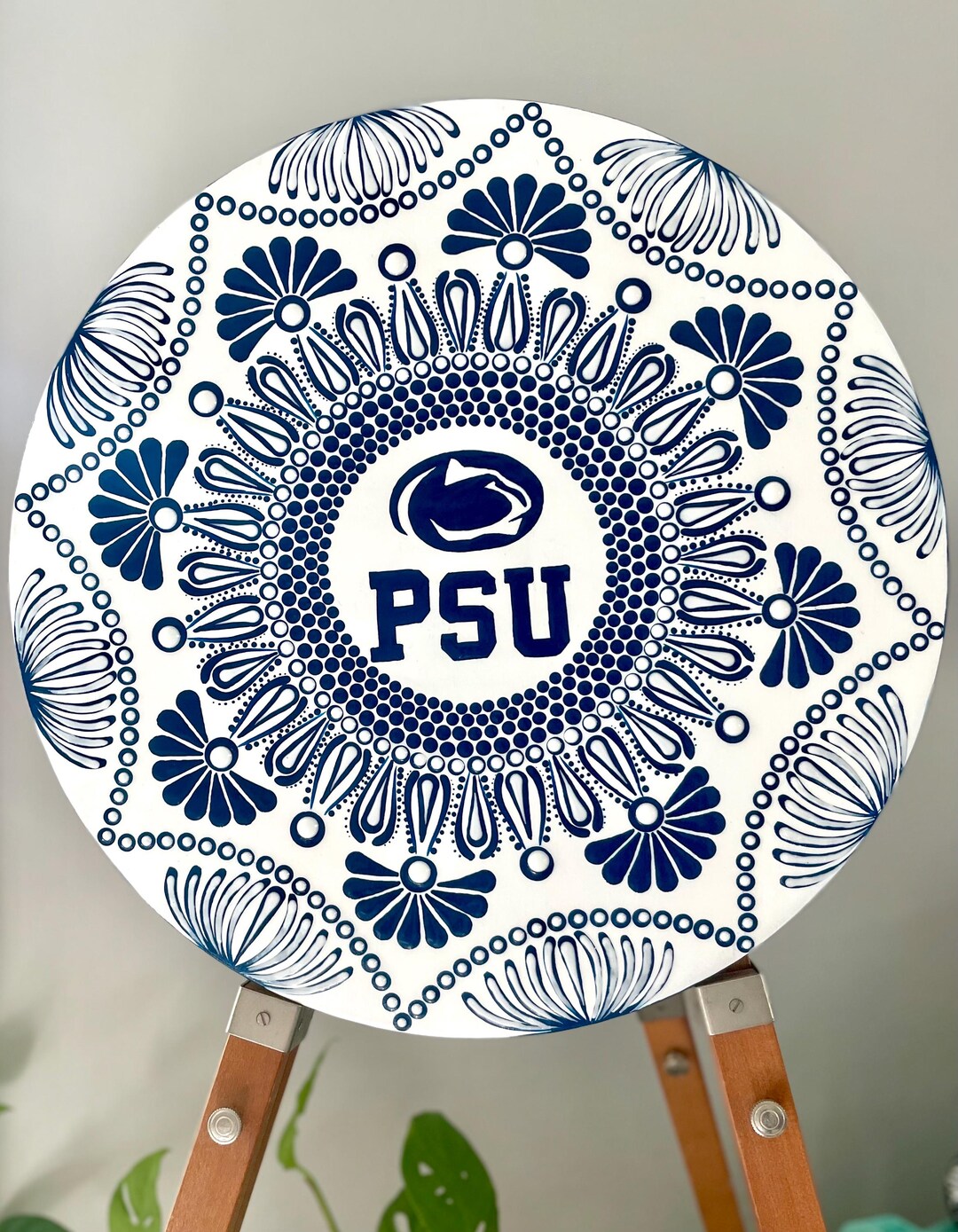Penn State Hand-painted 12” Mandala - Etsy