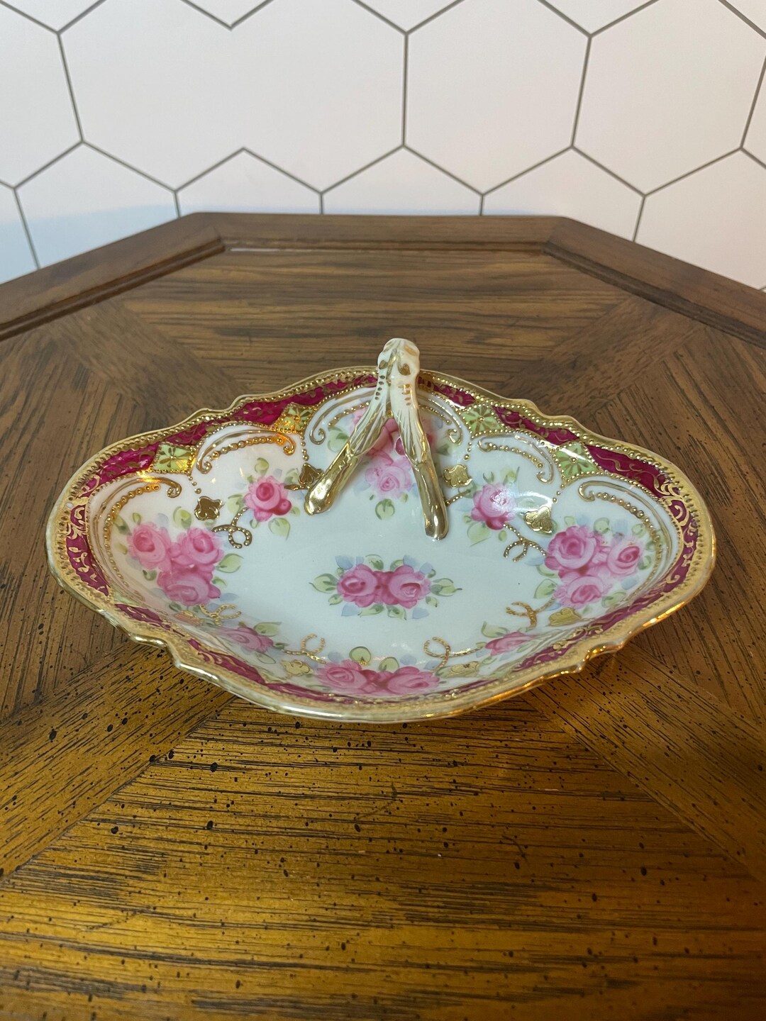 Nippon Hand-painted Candy Nappy Dish, From the Early 1900s. It is Made ...