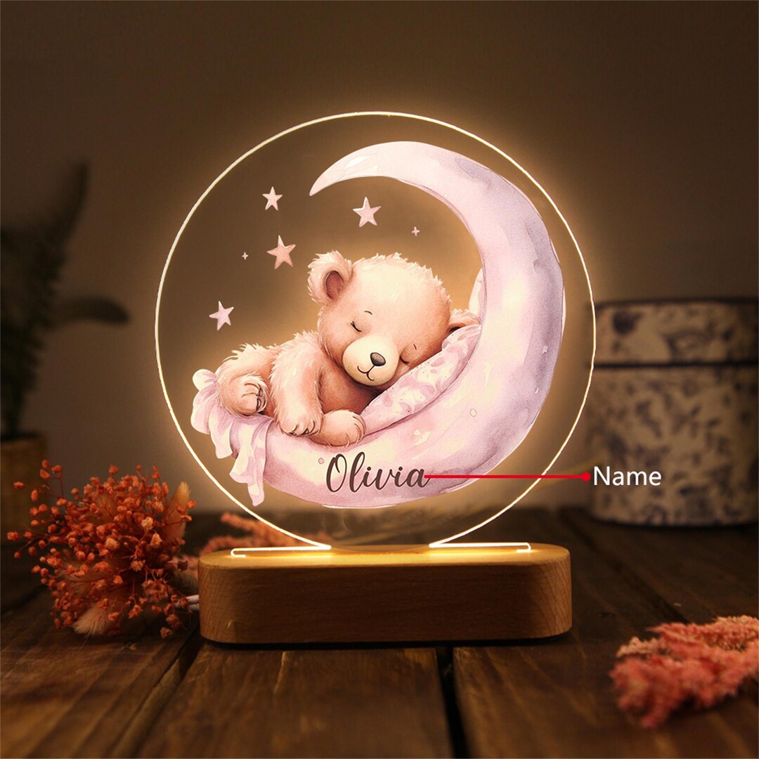 Teddy Bear Night Light, Night Light for Kids Room, Nursery Night Light ...
