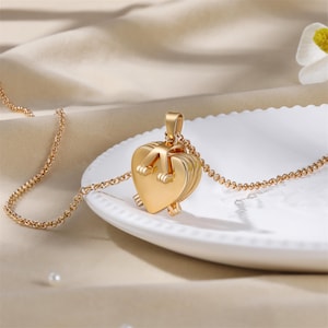 Personalized Photo Necklace, Heart Locket Photo Necklace, Dainty ...