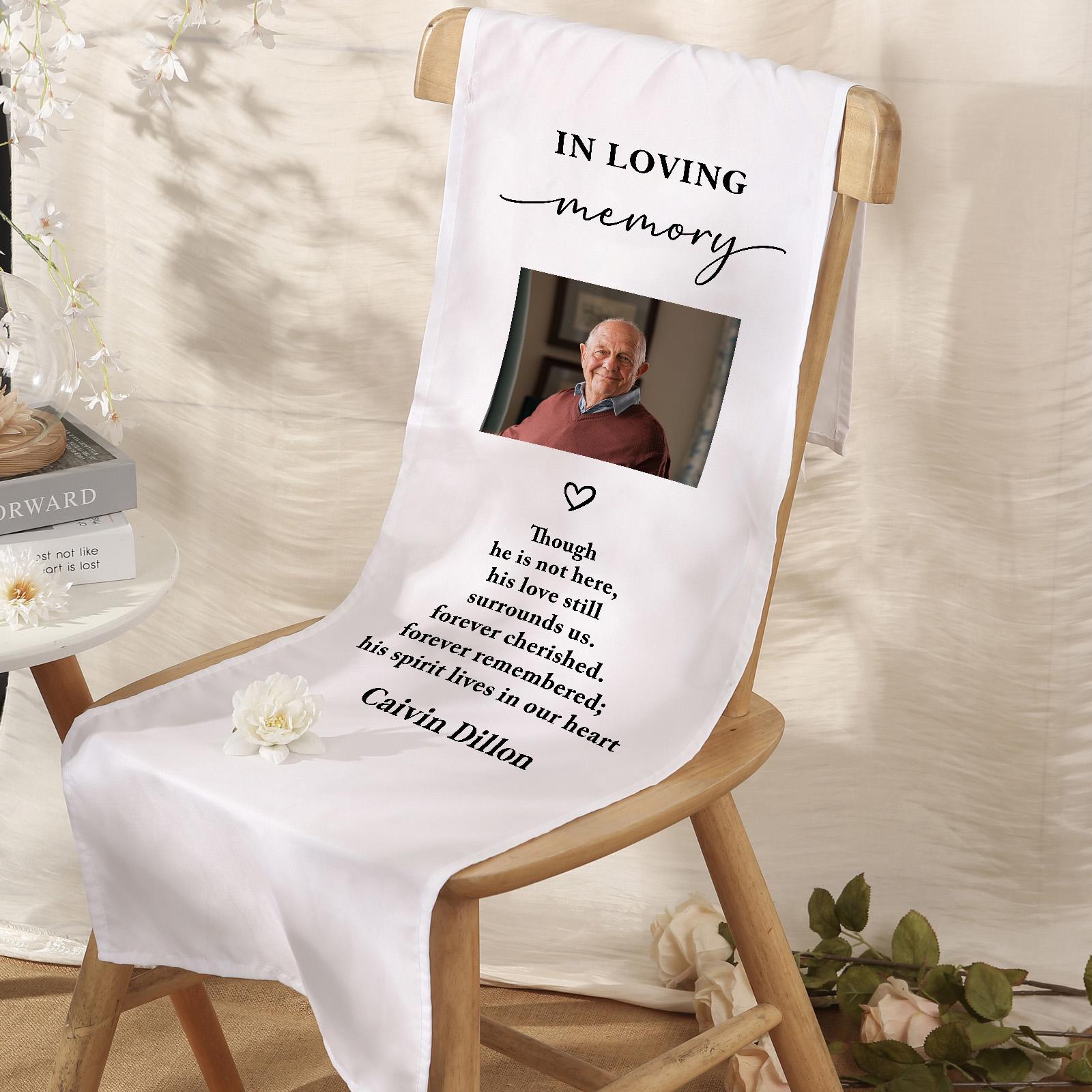 In Loving Memory Wedding Chair Sign, Wedding Memorial Banner – Linen ...
