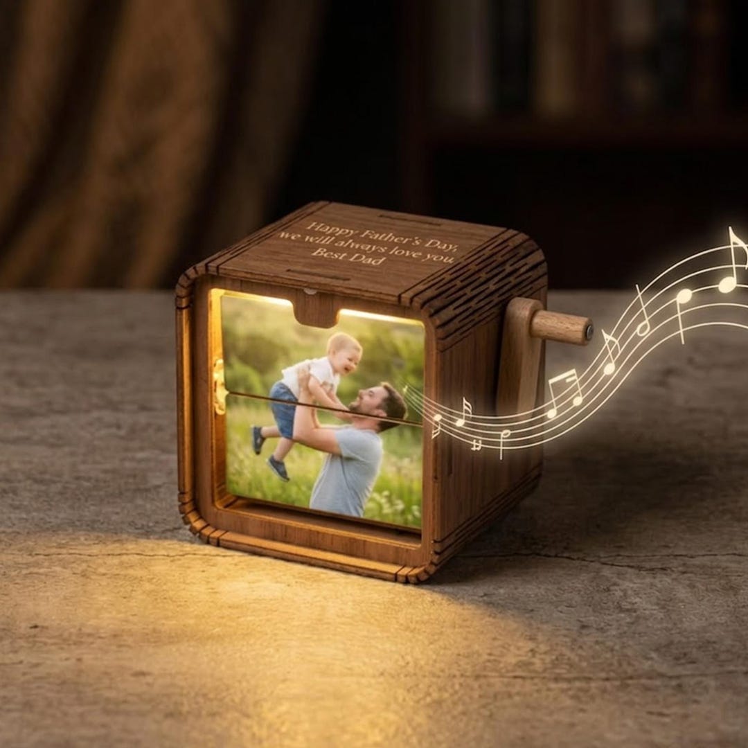 Personalized Photo Music Flipbook Box,custom Crank Photobox Picture Box ...