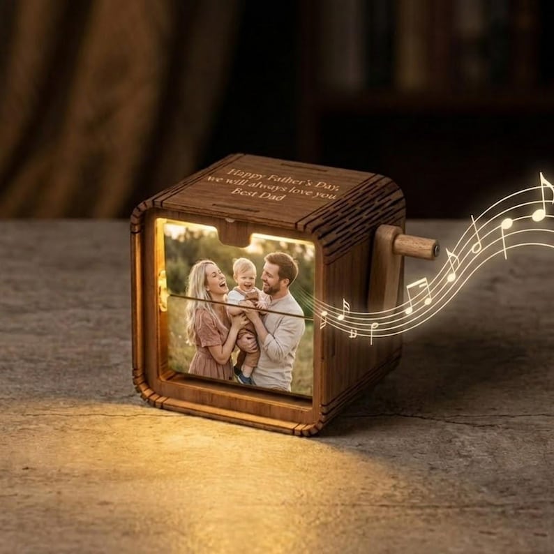 Personalized Photo Music Flipbook Box,custom Crank Photobox Picture Box ...