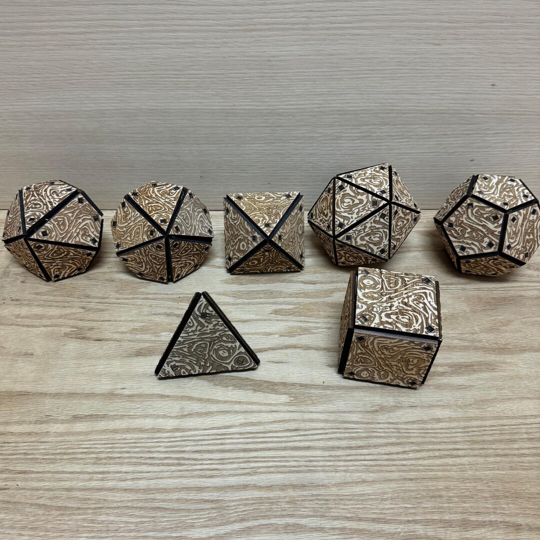 Dnd Dice Set. Dice Dxf Files. Dodecahedron Svg. Polyhedral Dice Set. 4 ...