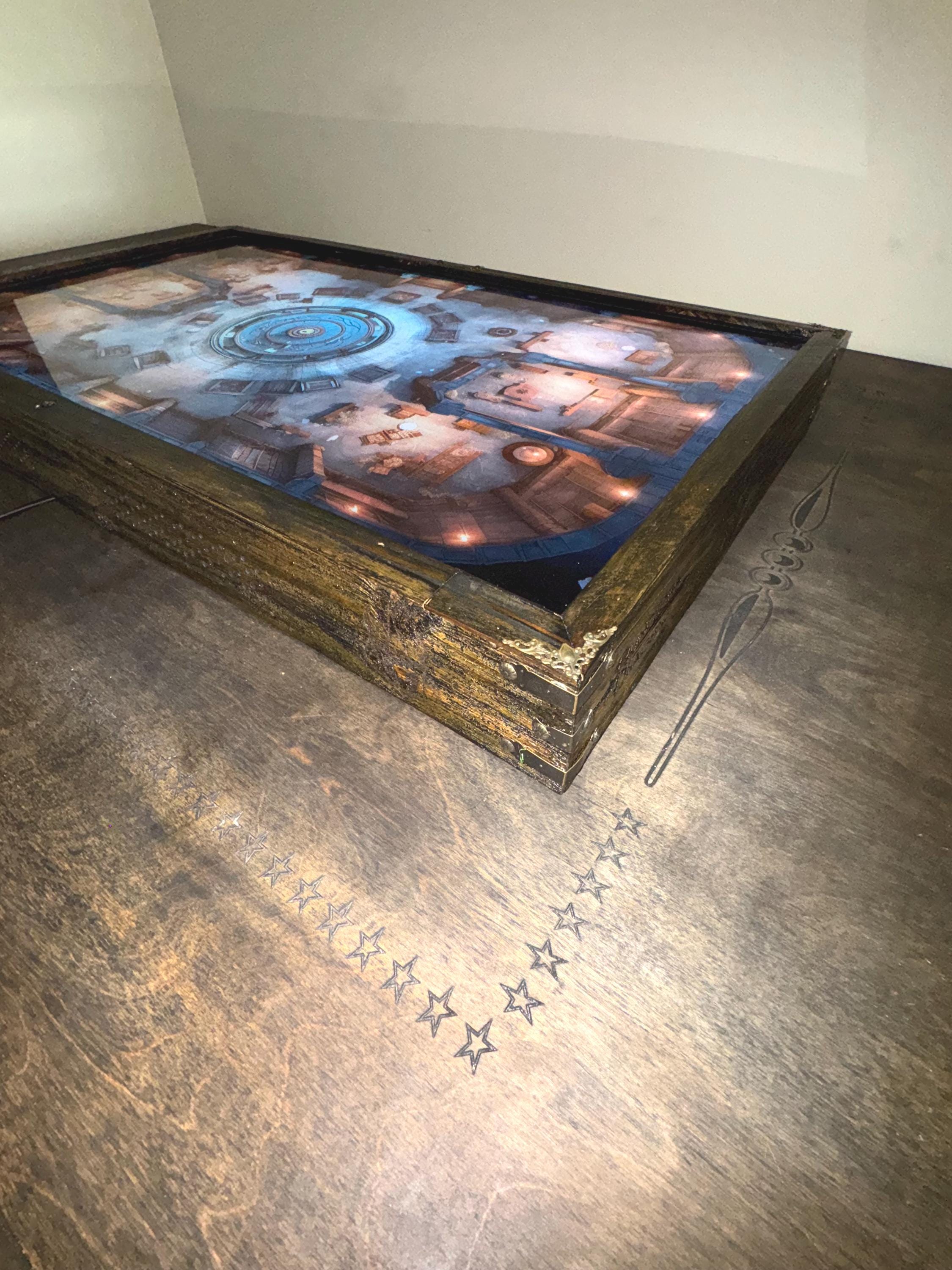 Rustic Pine RPG Gaming Table With TV Case - Etsy