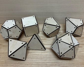 Polyhedral Dice Set SVG DXF Files: Laser Cut DND Dice (digital File) - Etsy