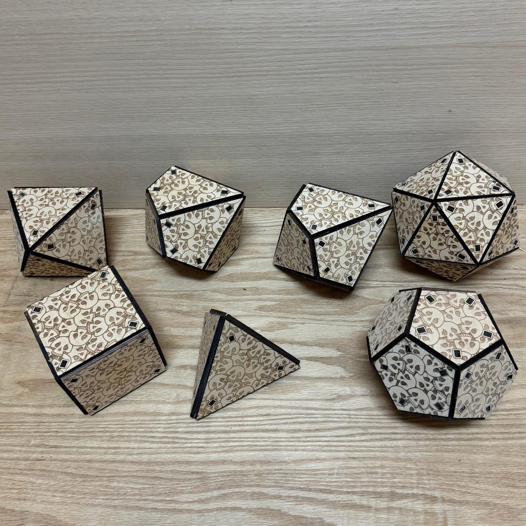 Dnd Dice Set. Dice Dxf Files. Dodecahedron Svg. Polyhedral Dice Set. 5 ...