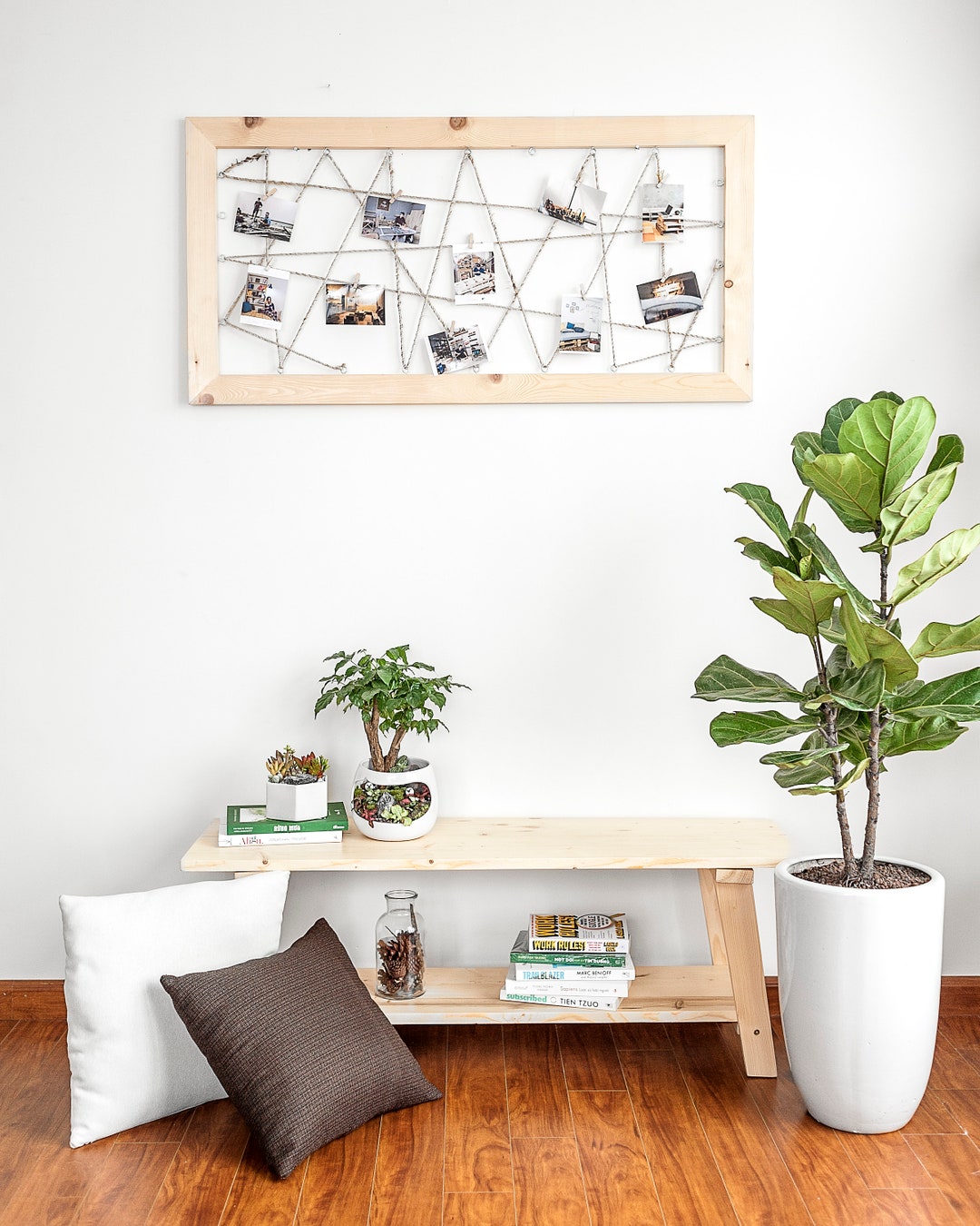 Mixtiles Photo Frames Stick to Wall Pine Wood Mix Tiles Picture Frames ...