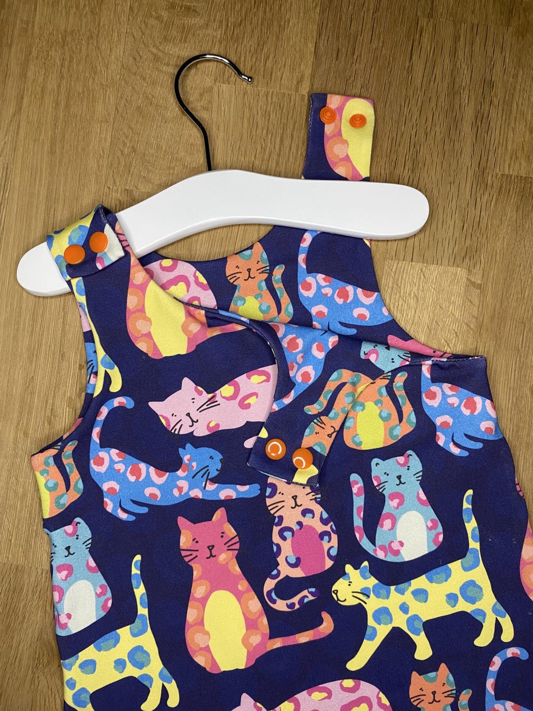 Full Length Harem Romper - Colourful Cats - Birthday/baby Shower Gift ...