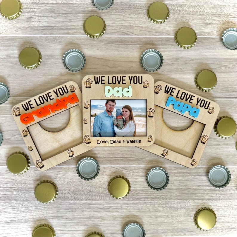Personalized Father’s Day Picture Frame Magnet Custom Wallet Instax ...