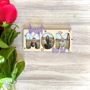 Best Mom Ever Photo Frame Magnet Wooden Mothers Day Picture Frame Holds ...
