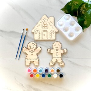 DIY Fall Gingerbread Painting Kit for Kids - 3 Wooden Characters ...