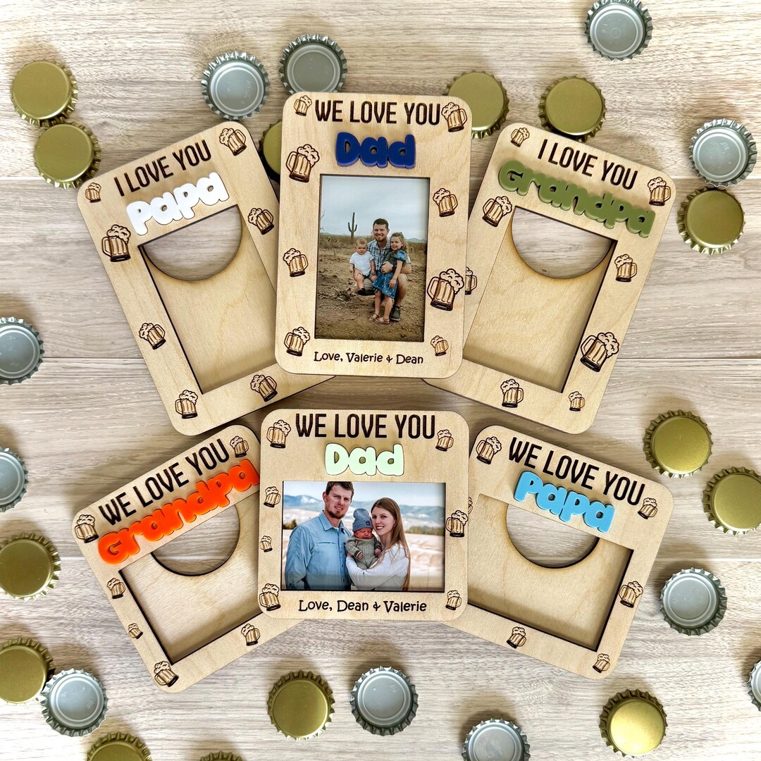 Personalized Father’s Day Picture Frame Magnet Custom Wallet Instax ...