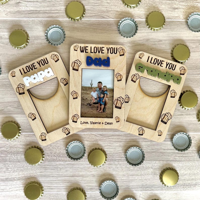 Personalized Father’s Day Picture Frame Magnet Custom Wallet Instax ...