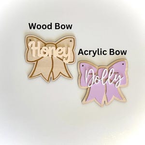 Personalized Dog Crate Name Tag – Custom Bow-shaped Kennel Nameplate ...