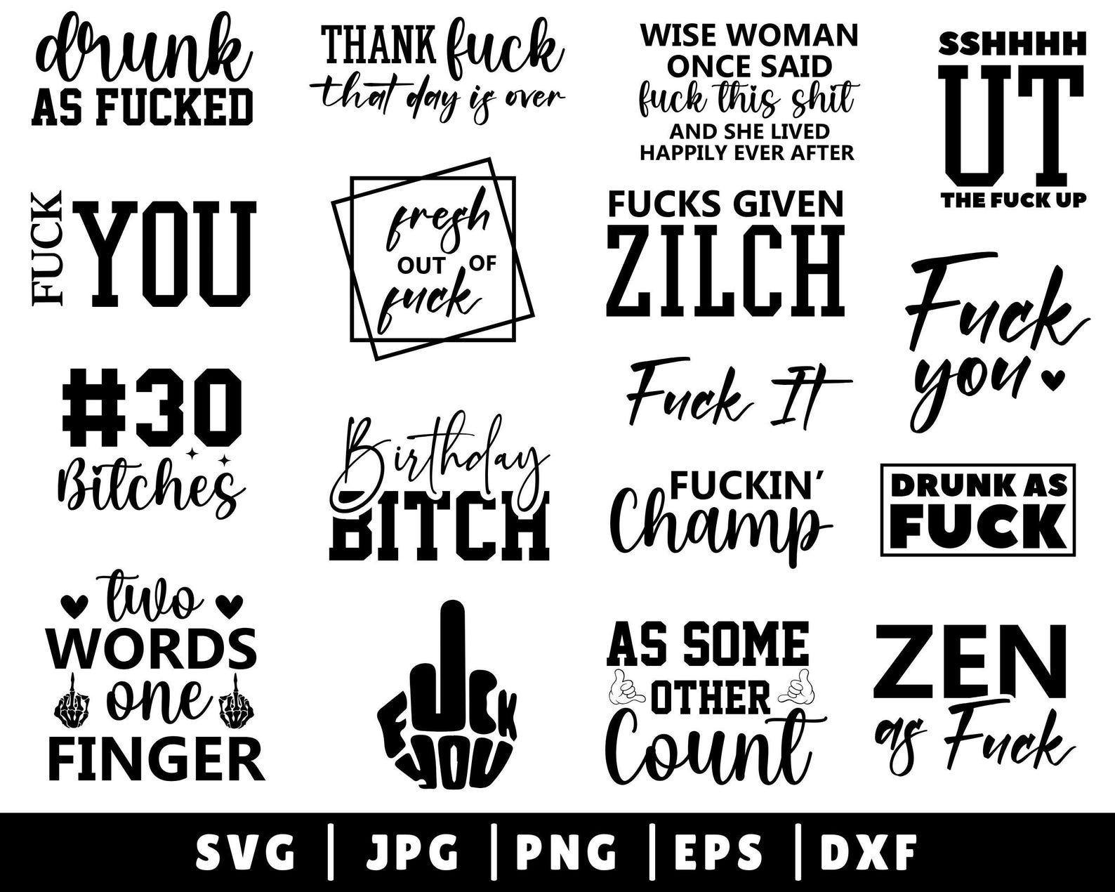 Adult SVG Bundle, Funny Adult Bundle, Adult Quotes SVG, Funny Quotes ...