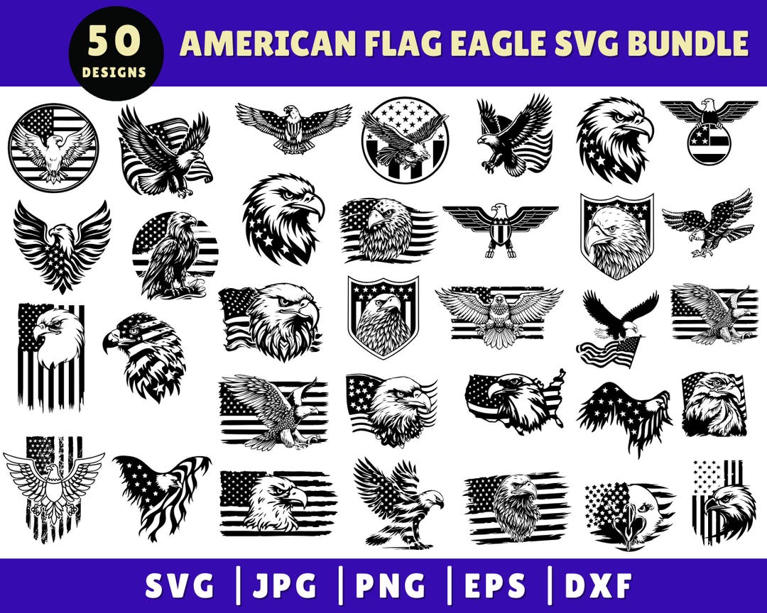 American Flag Eagle SVG, 4th of July SVG Bundle, Patriotic SVG ...