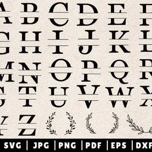 Family Name Monogram SVG Bundle, Monogram SVG, Split Monogram SVG ...
