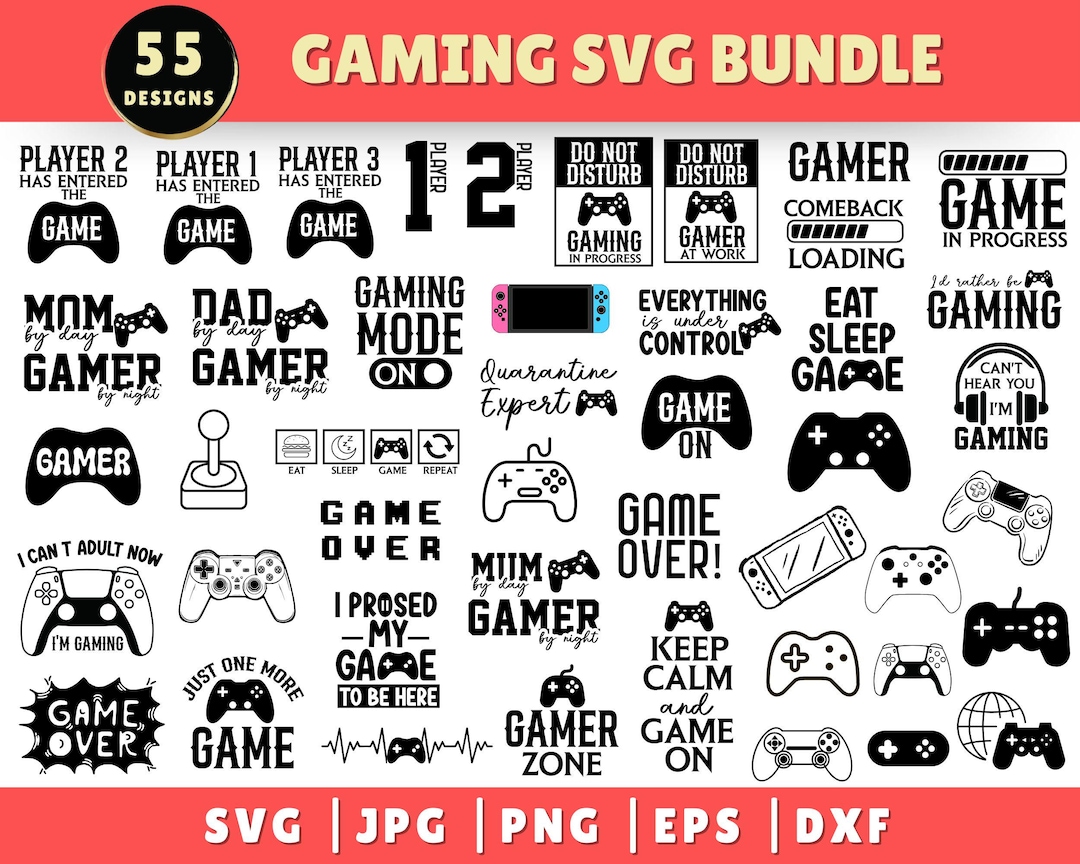 Gaming Svg Bundle, Gamer Svg Bundle, Gamer Svg, Funny Gamer Sayings Svg ...