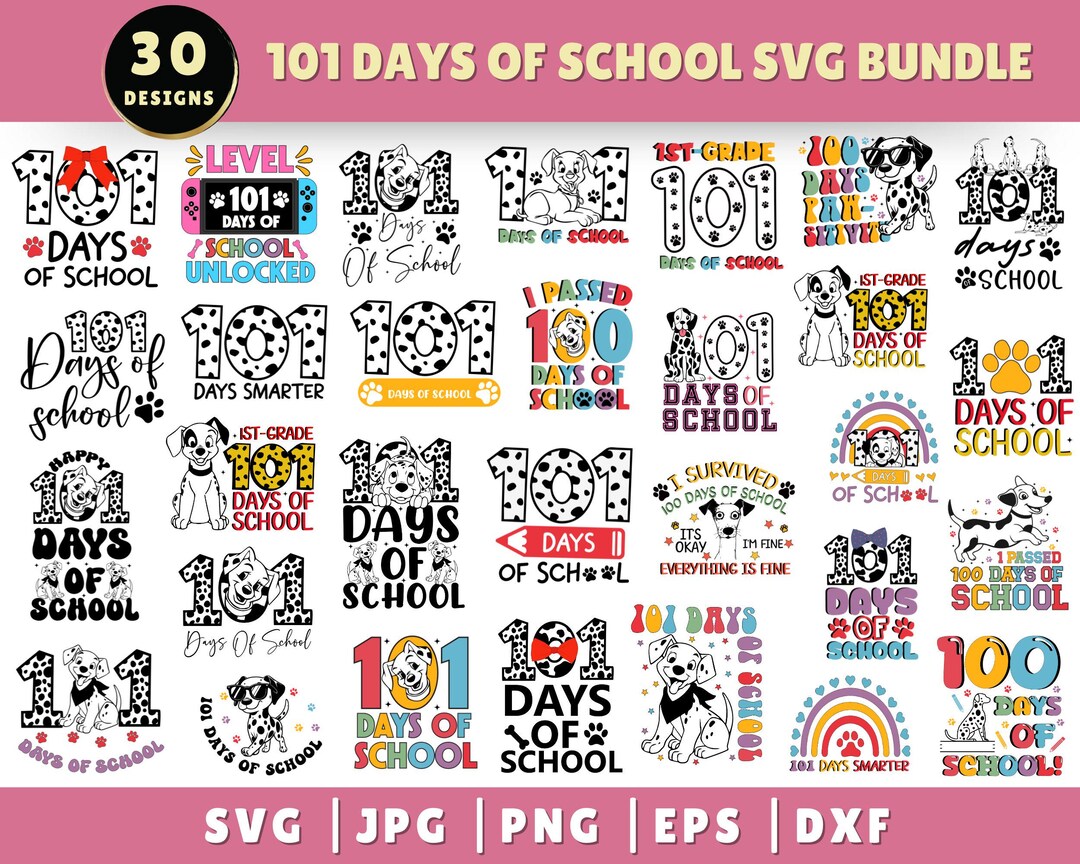 101 Days of School SVG, 101 Days of Child School SVG, Child School Back ...