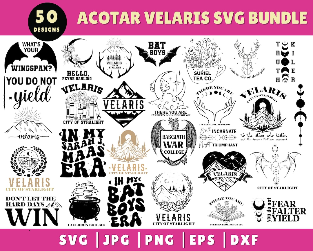 Acotar Velaris SVG Bundle, Velaris City of Starlight Acotar, the Night ...