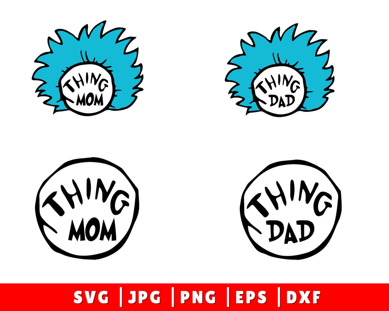 Dr Seuss SVG Bundle, Dr Seuss Png, Miss Thing Svg, Dr Seuss Hat Clipart ...