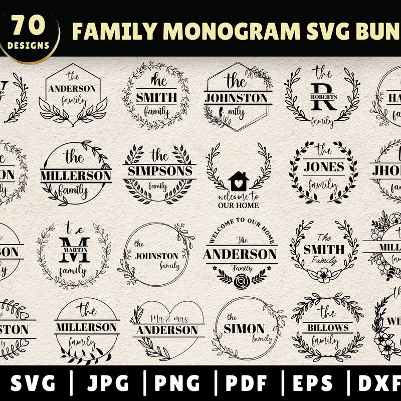 Family Monogram - Etsy