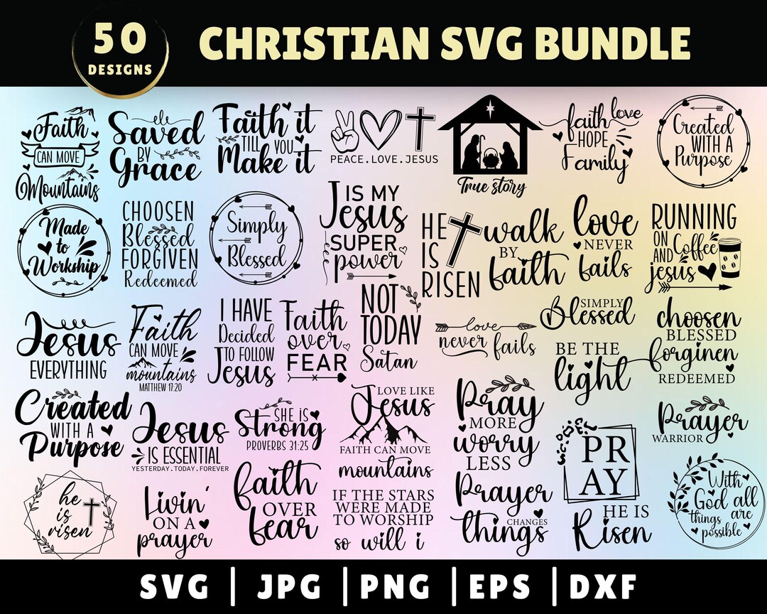Christian SVG Bundle, Christian SVG, Religious Svg, Faith Svg, God Svg ...