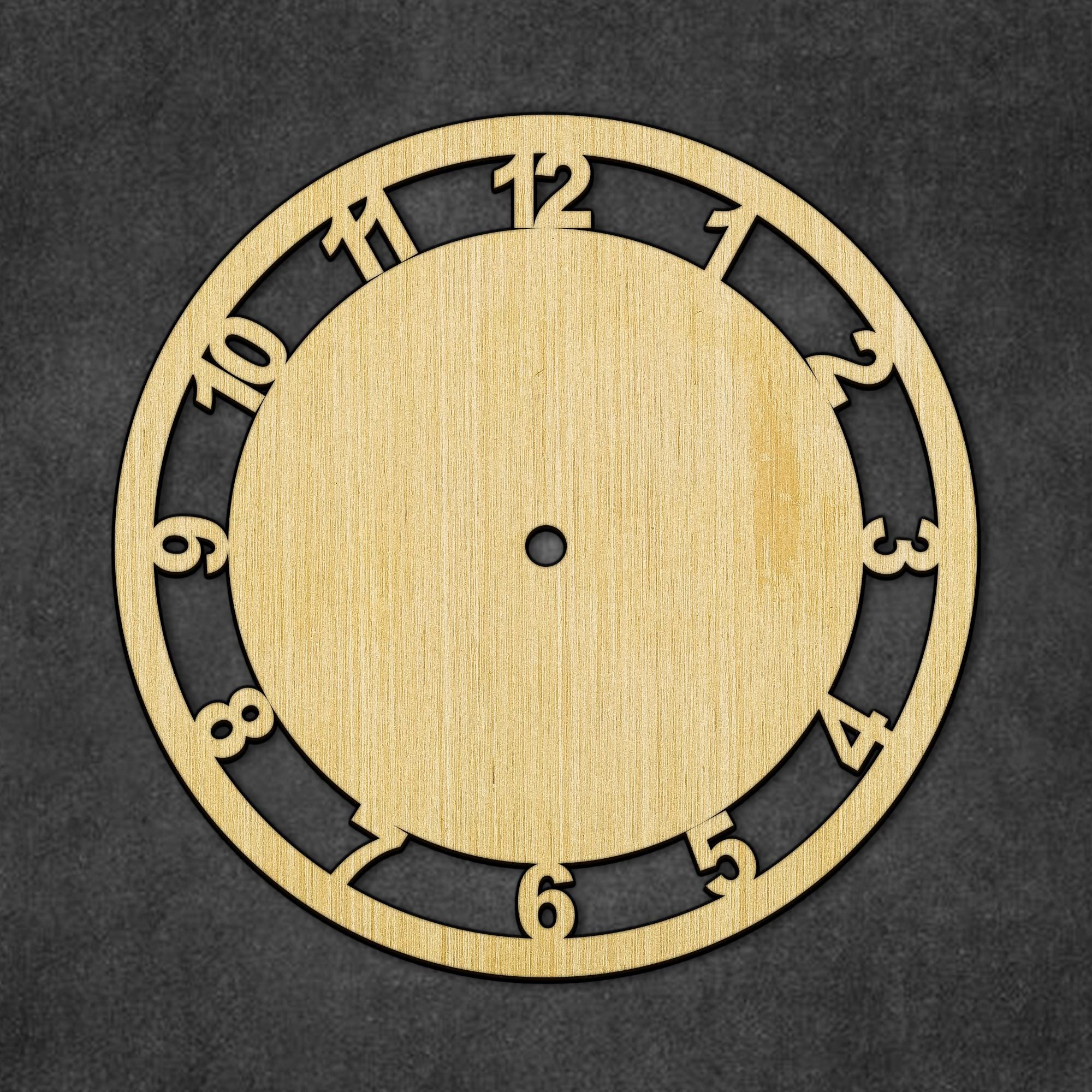 Wooden Wall Clock Numbers Bundle Laser Cut SVG File, Decorative Wall ...
