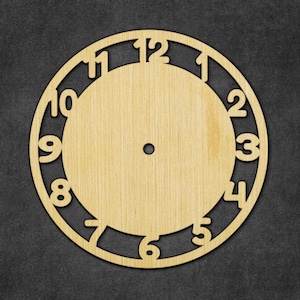 Wooden Wall Clock Numbers Bundle Laser Cut SVG File, Decorative Wall ...