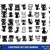 Cute Cat SVG | Curious Kitten Clipart | Cat Svg | Cat Clipart | Peeking ...