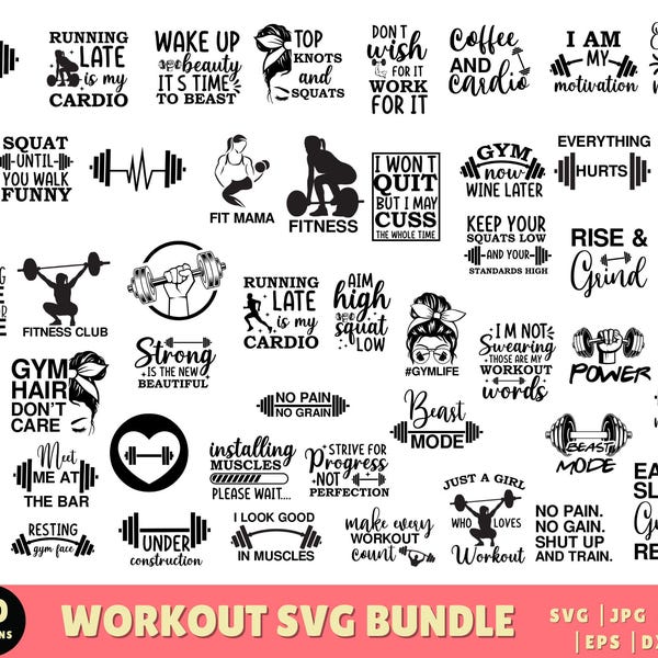 Workout Svg - Etsy