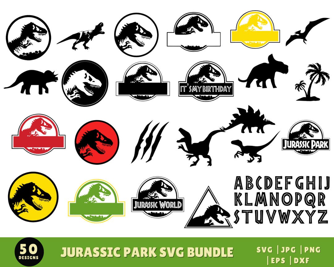 Jurassic Park SVG, Jurassic World Park, Dinosaur SVG, Jurassic Park ...