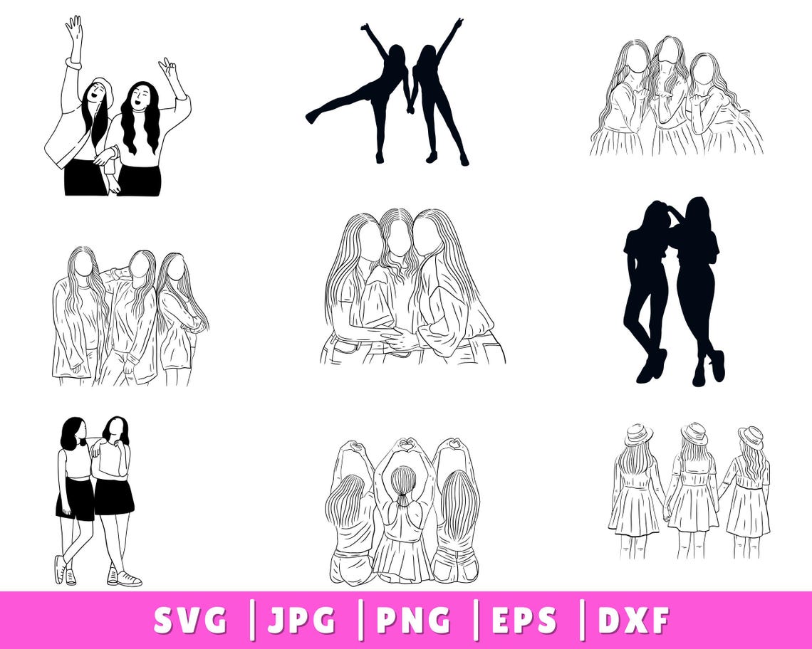 Best Friend SVG Bundle, Friend Svg Bundle, Friendship Svg, Friends ...