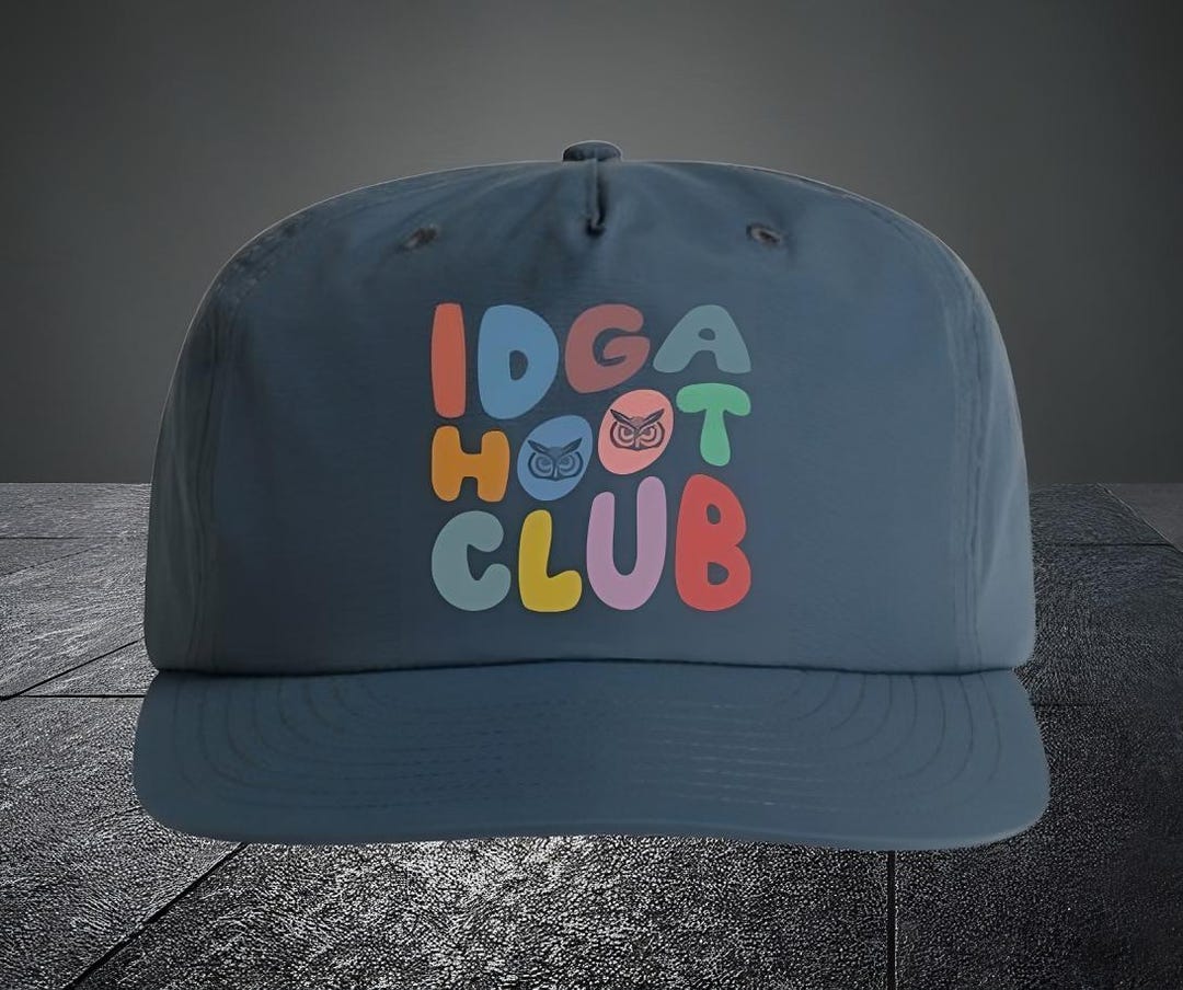 Surf Cap, Fun Beach Hat for Weekend & Funny IDGA HOOT CLUB, Cool ...