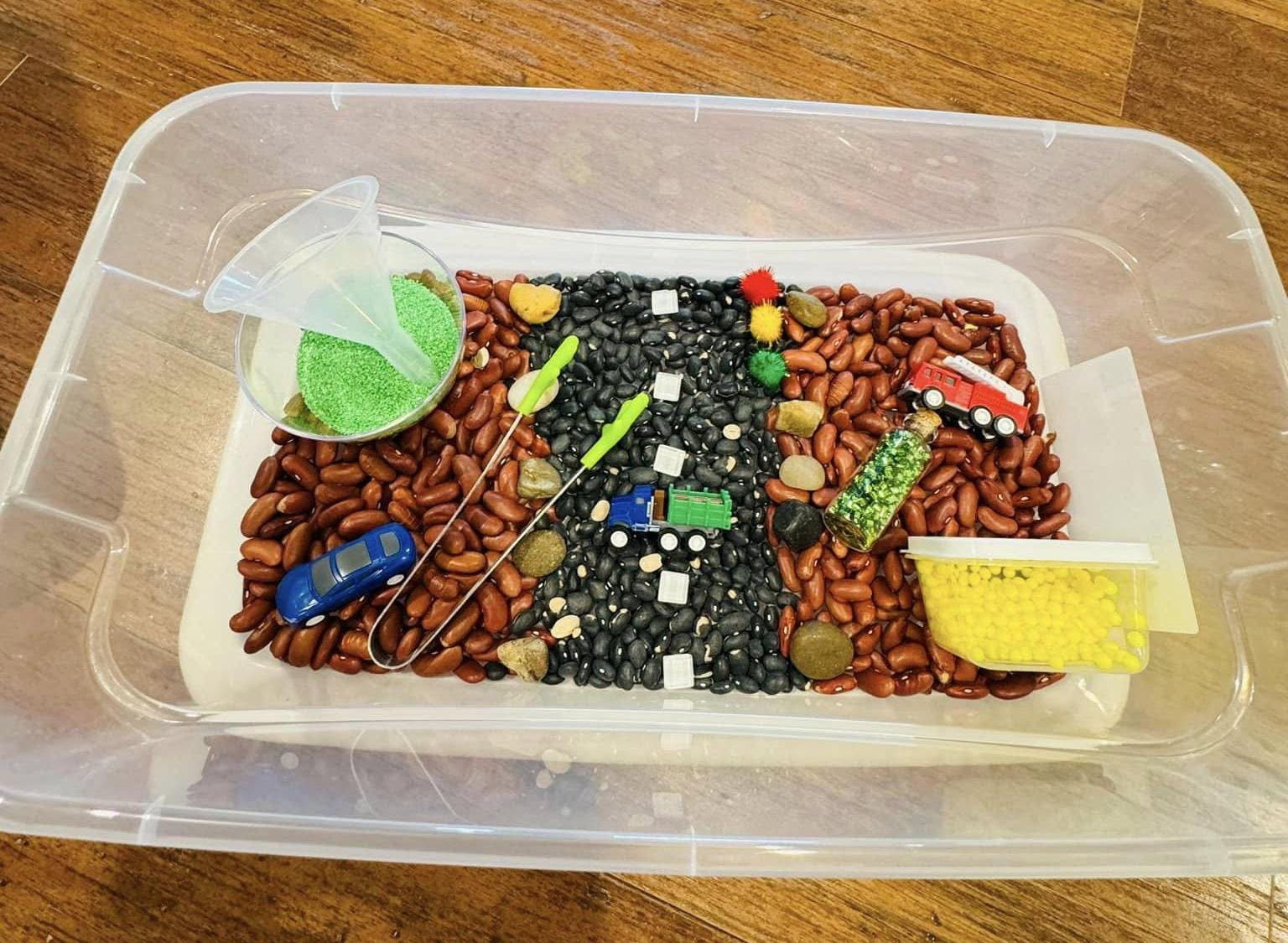 Race Car Sensory Bin Kids Toy by Lovely Bins - Etsy