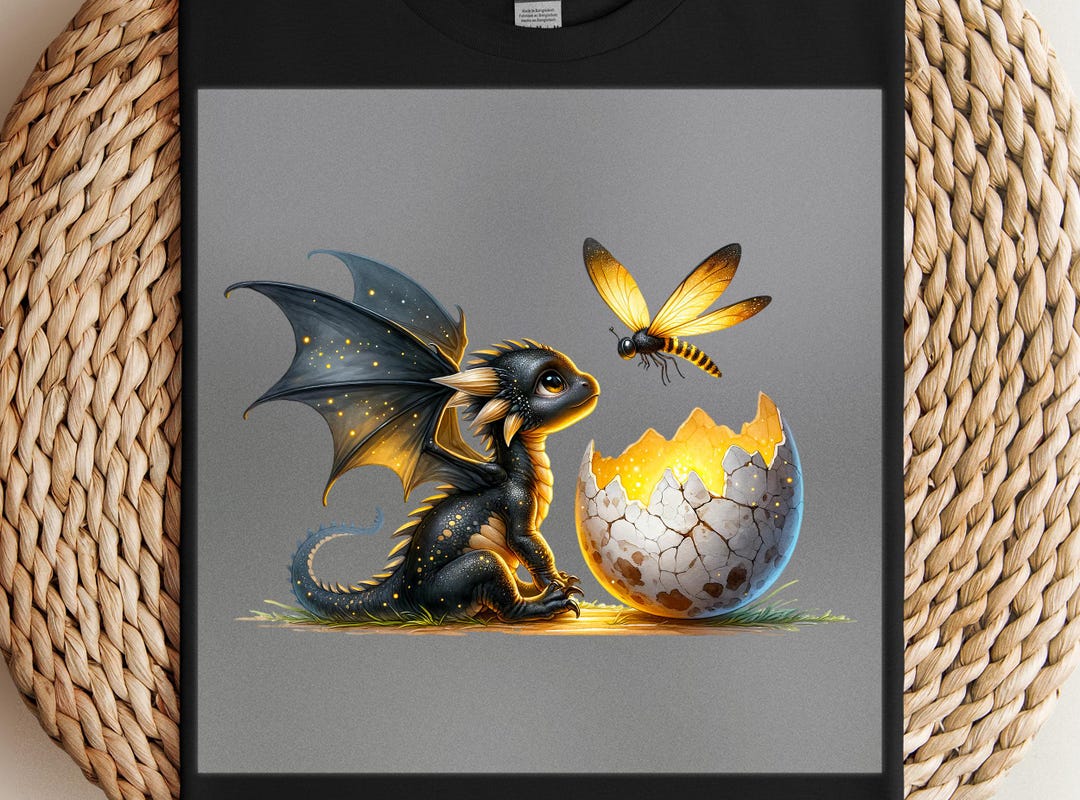Dragon DTF Transfer, Fantasy Eggshell Art, DIY Kids Shirt Iron-on - Etsy