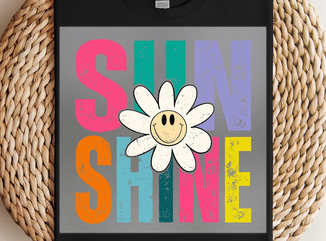 Retro Smiley Flower DTF Transfer: 70s Sunshine Iron-on - Etsy