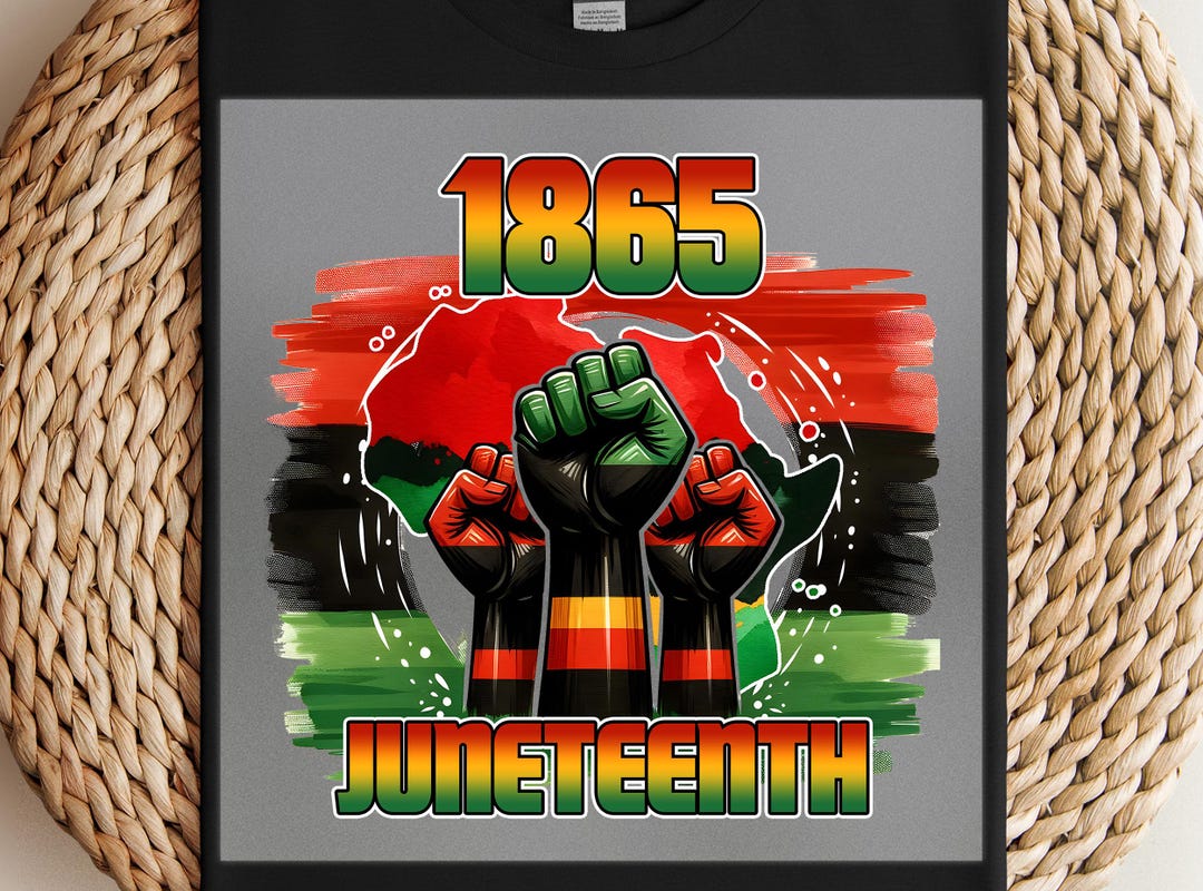 Juneteenth 1865 DTF Transfer: Black Freedom, Rasta Colors, DIY Print - Etsy