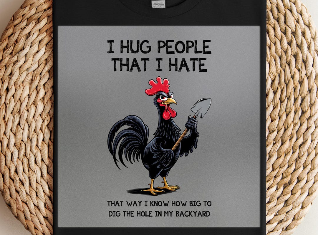 Angry Rooster DTF Transfer, Badass Farm Chicken Print, Ready to Press ...