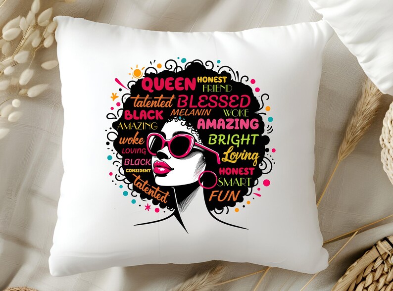Black Queen DTF Transfer: Afrocentric Melanin Art, Ready to Press - Etsy