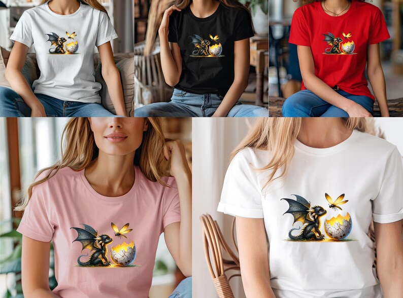 Dragon DTF Transfer, Fantasy Eggshell Art, DIY Kids Shirt Iron-on - Etsy