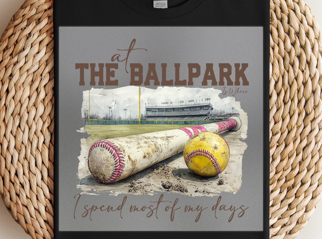 Ballpark DTF Transfer, Baseball Field Art, Softball Game Day, DIY Ready ...