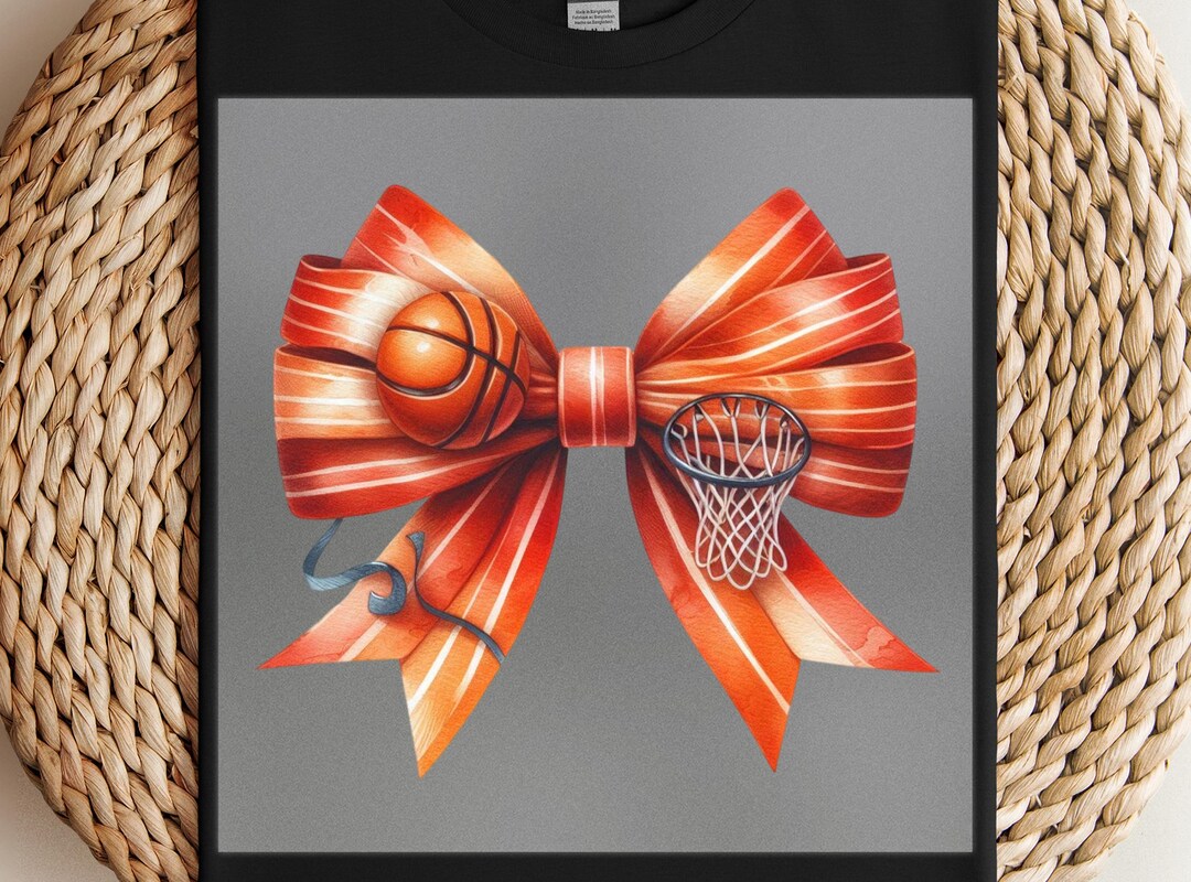 Basketball Bow DTF Transfer: DIY Sports Shirt Iron-on - Etsy