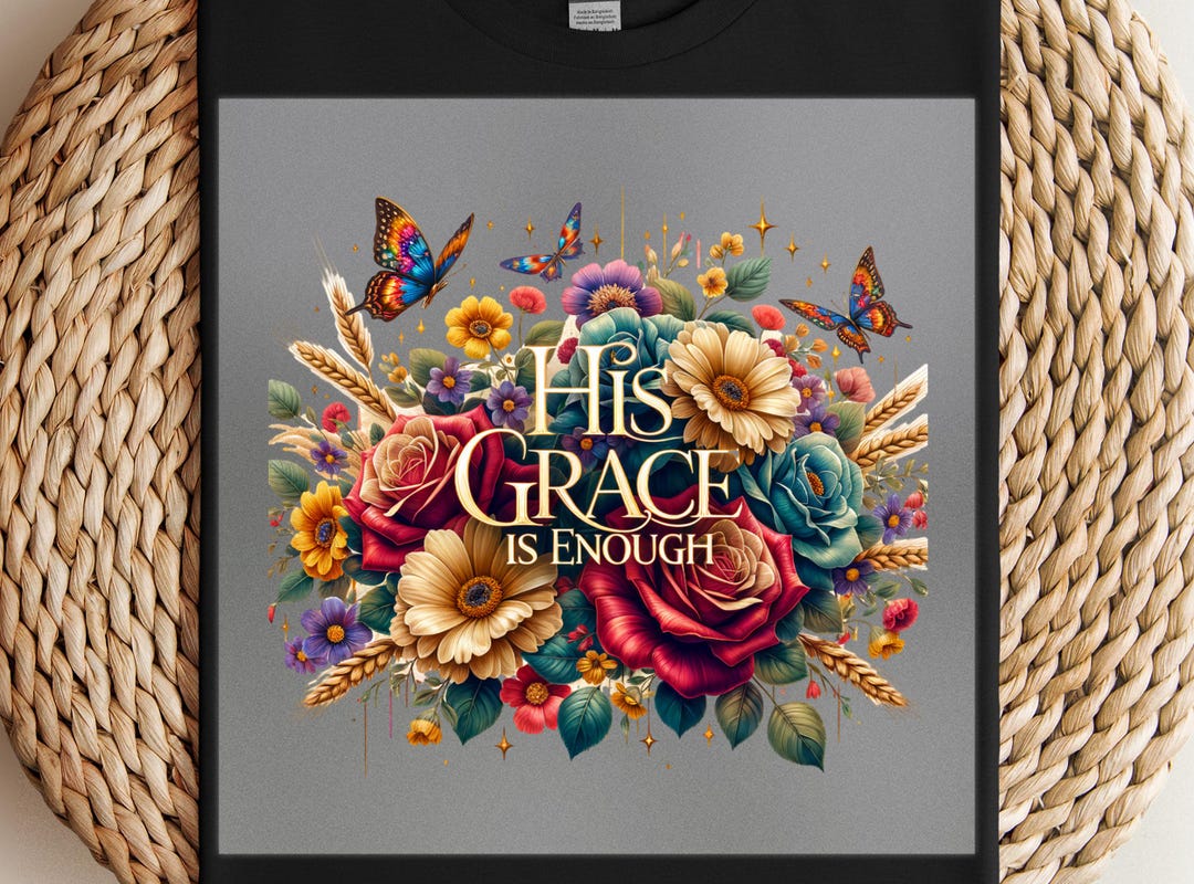 Faith DTF Transfer: Bible Verse Roses Butterflies Shirt Design - Etsy