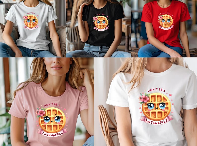 Cute Waffle DTF Transfer, Kawaii Food Iron-on - Etsy