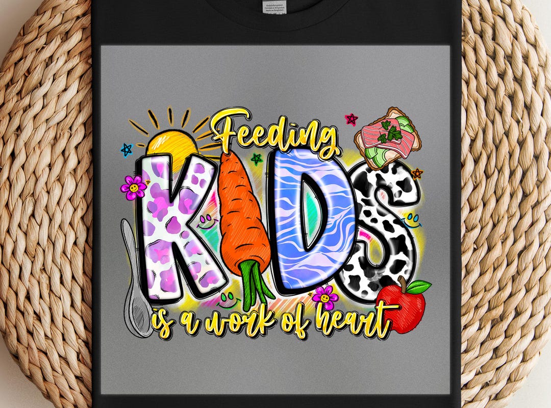 Feeding Kids is a Work of Heart DTF Transfer: Lunch Lady Print - Etsy
