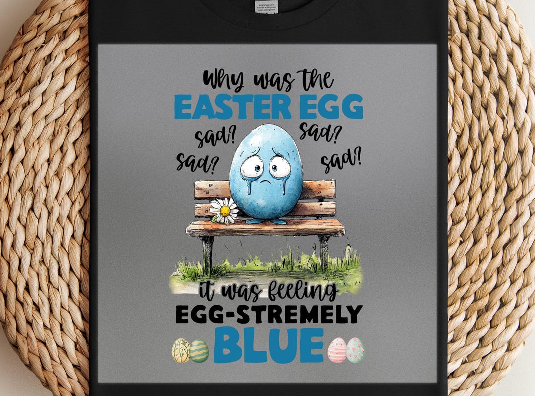 Sad Egg DTF Transfer, Emotional Easter Egg Print, Ready to Press Iron ...