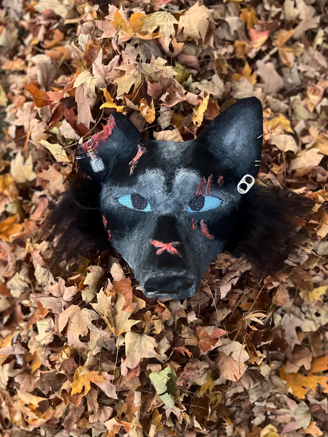 Black Wolf Mask, Cat Mask, Therian Mask, Furry Mask Cosplay - Etsy