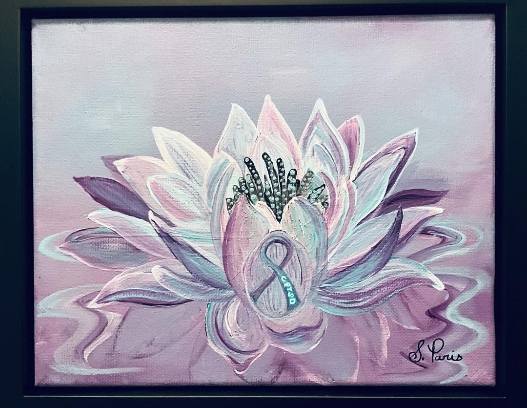 C-PTSD Awareness Framed Lotus Painting Complex Post Traumatic Stress ...